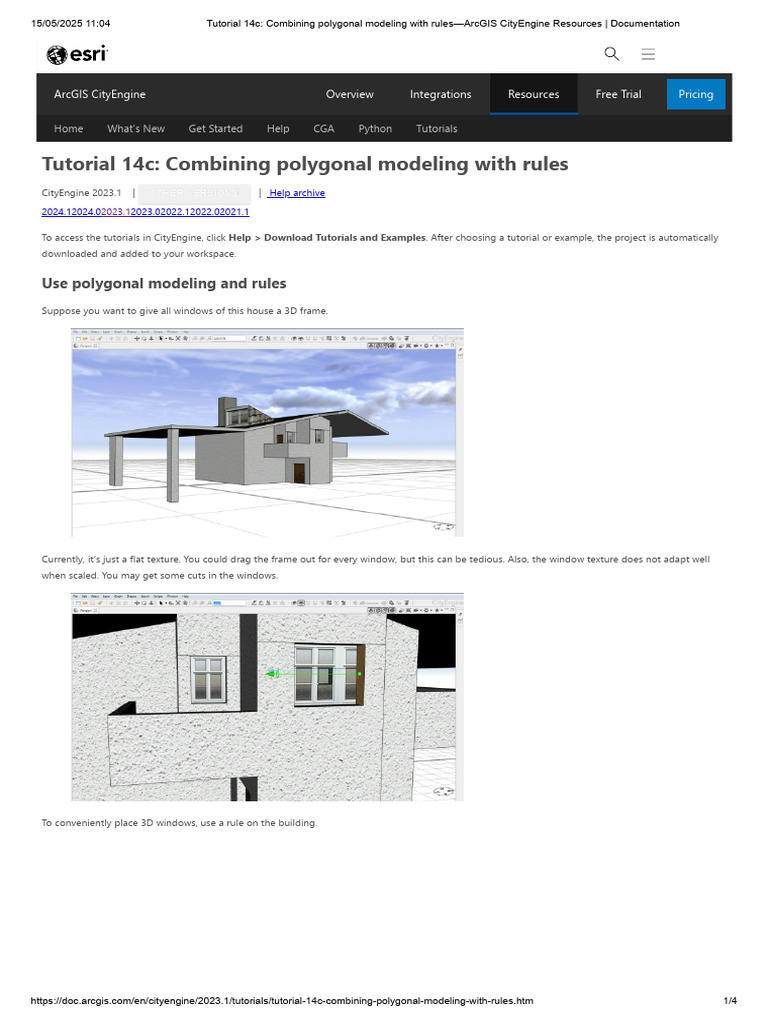 Tutorial 14c - Combining Polygonal Modeling With rules-ArcGIS CityEngine Resources ...