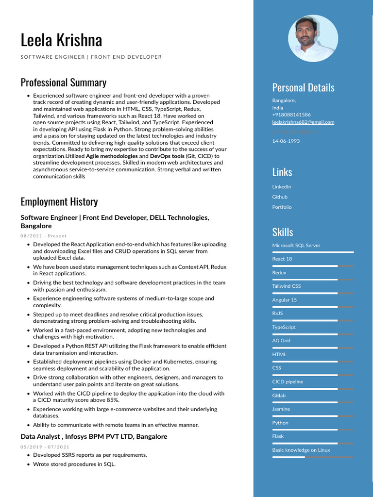 Ideal CV (Curriculum Vitae) | PDF | Databases | Microsoft Sql Server