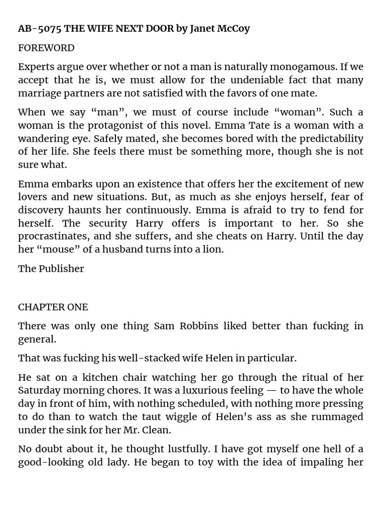 AB-5075 THE WIFE NEXT DOOR by Janet McCoy | PDF