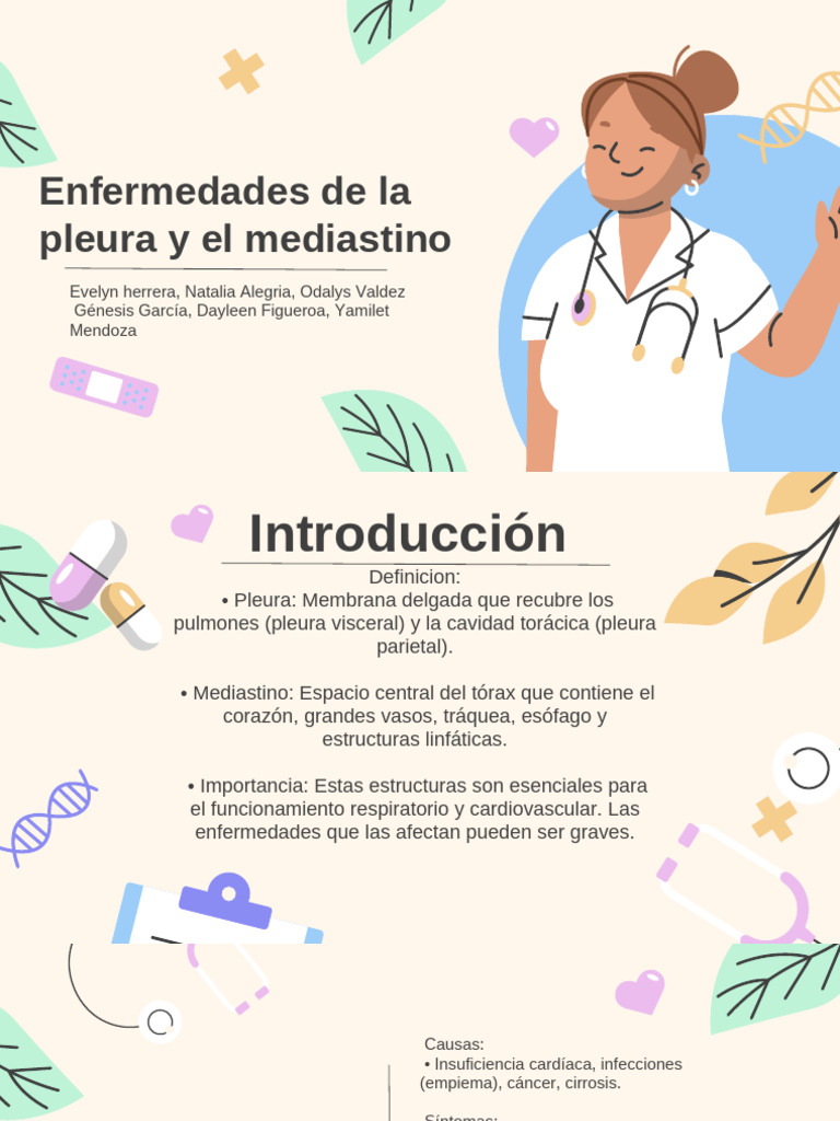 Enfermedades de La Pleura y El Mediastino | PDF | Tórax | Medicina
