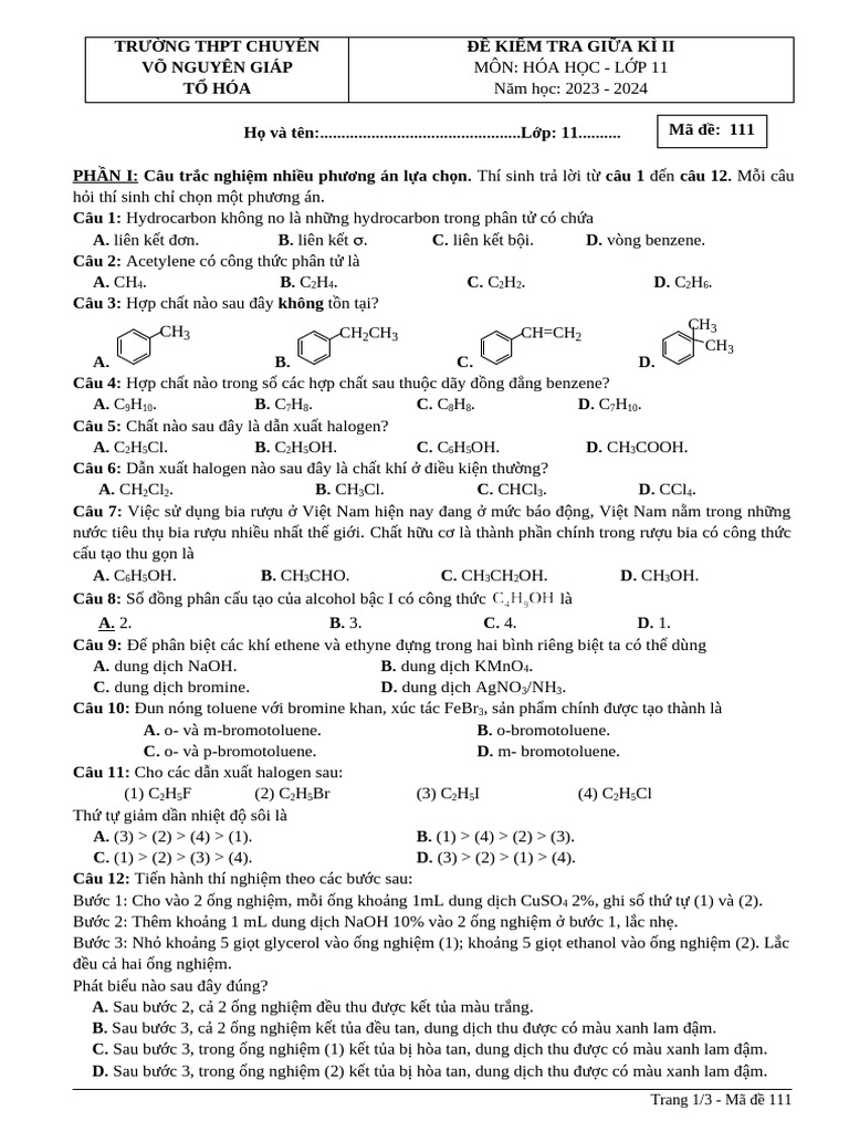 ĐỀ 1 GK2 - 2024 | PDF