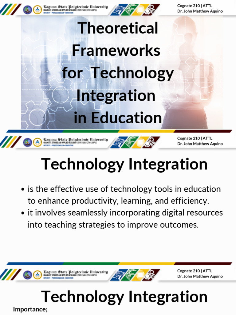 Theoretical Frameworks For Technology Integration in Education | PDF ...