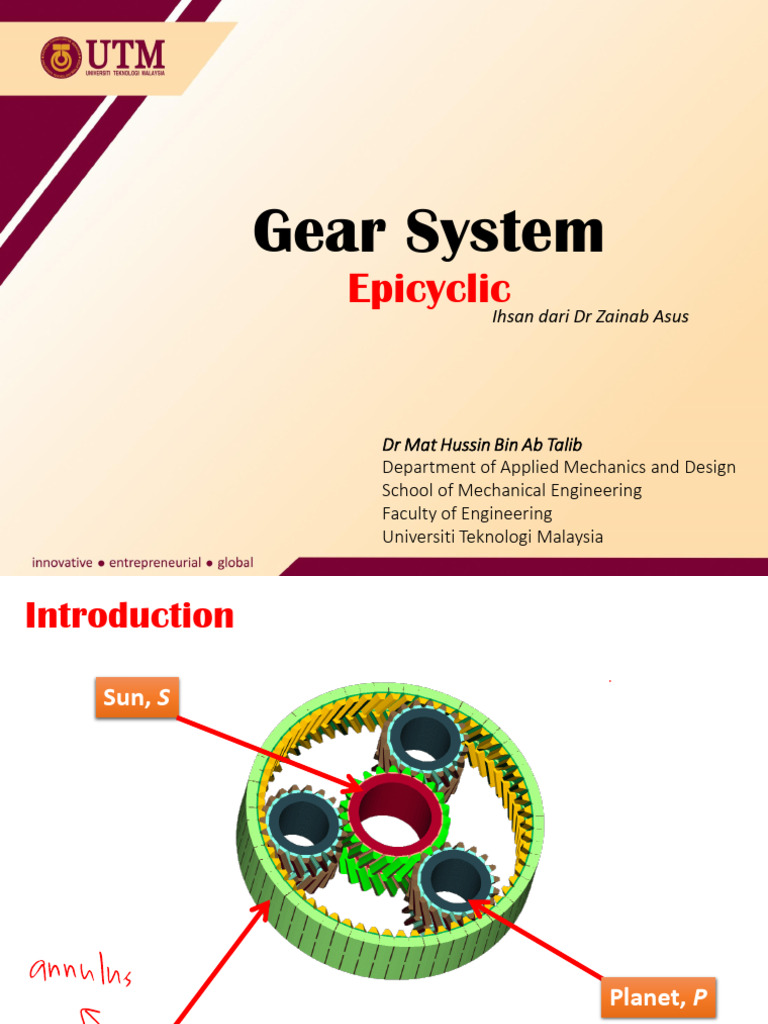 3 Mechanics of Machine and Vibration - EPICYCLIC GEAR TRAIN-conteng2 | PDF | Gear | Mechanical ...