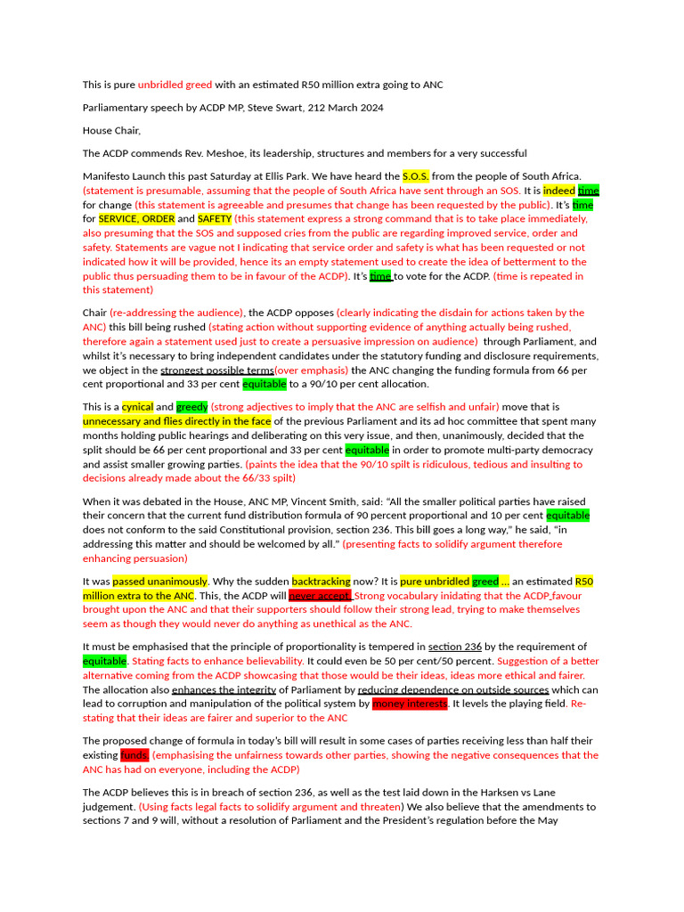 This Is Pure Unbridled Greed With An Estimated R50 Million Extra Going ...