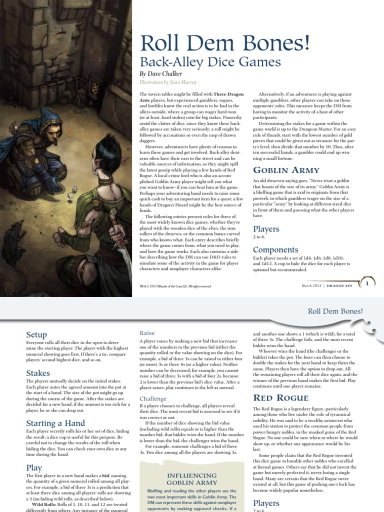 Back Alley Dice Games | PDF | Dice | Gaming