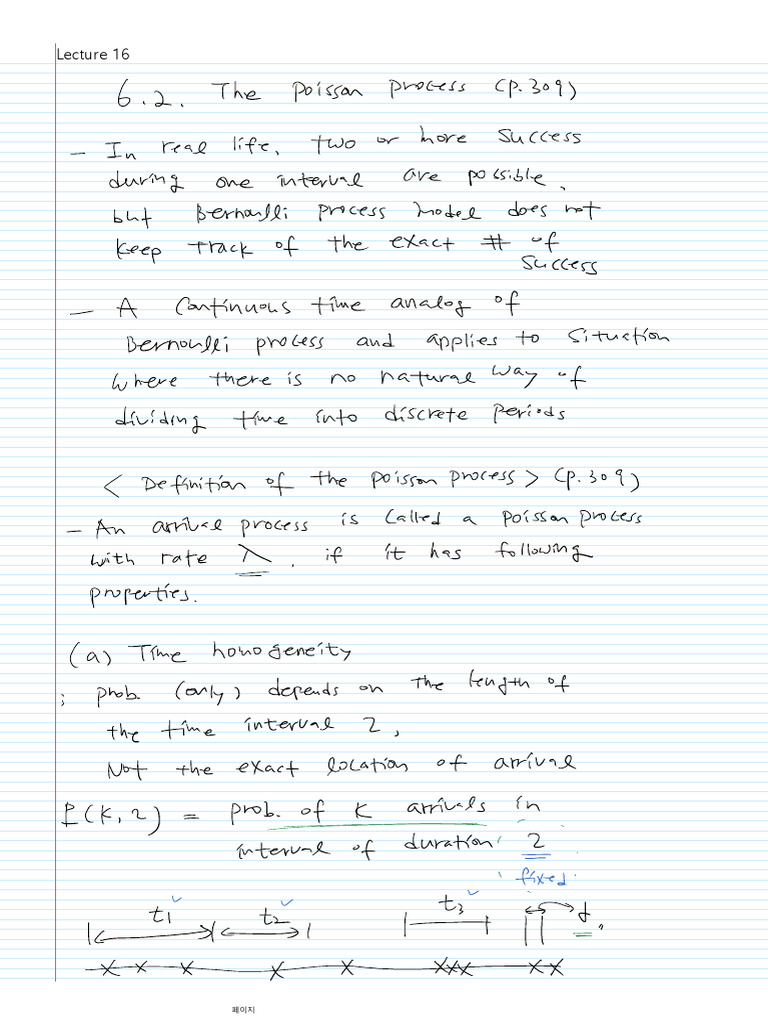 Lecture 16 (Poisson - Process1) | PDF