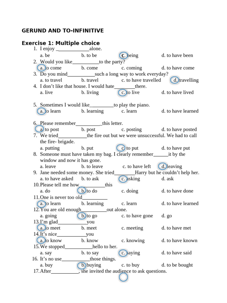 Gerund and To Infinitive | PDF