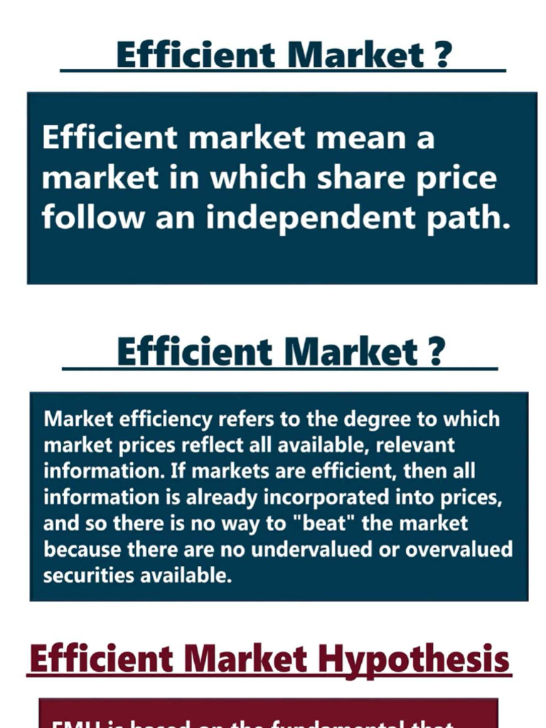 Efficient Market Hypothesis | PDF