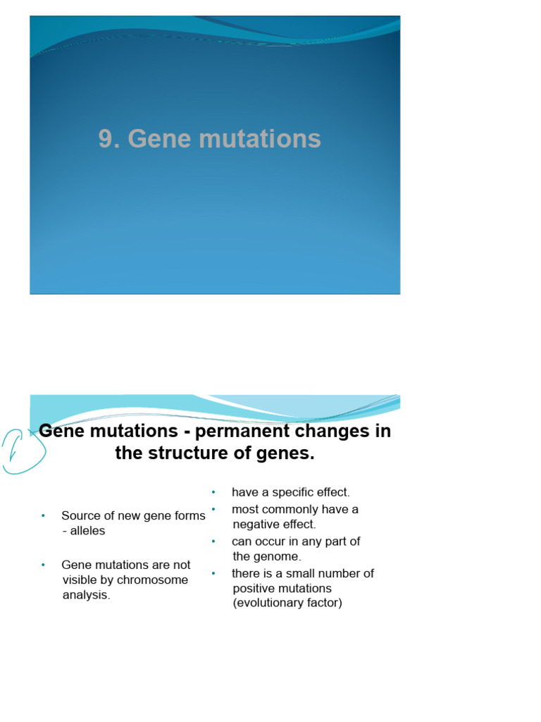 Understanding Gene Mutations and Effects | PDF | Point Mutation | Gene