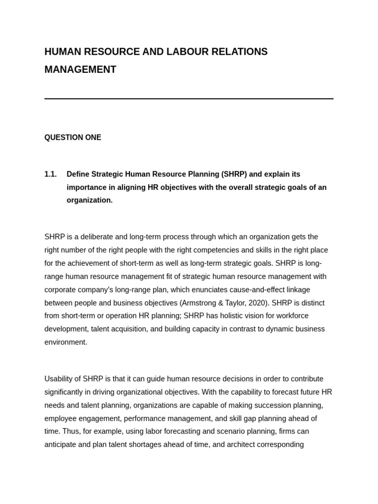 Human Resource and Labour Relations | PDF | Recruitment | Human ...