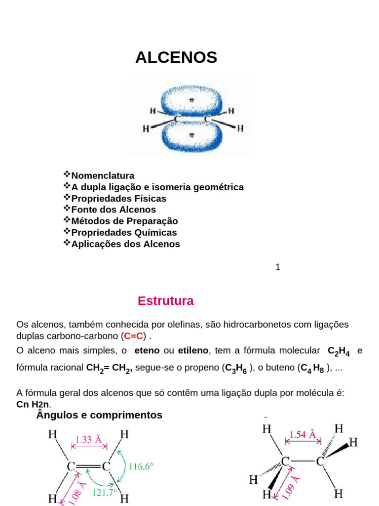 1química Orgânica Aulas - Alcenos (Repaired) 4 | PDF | Alceno | Isômero