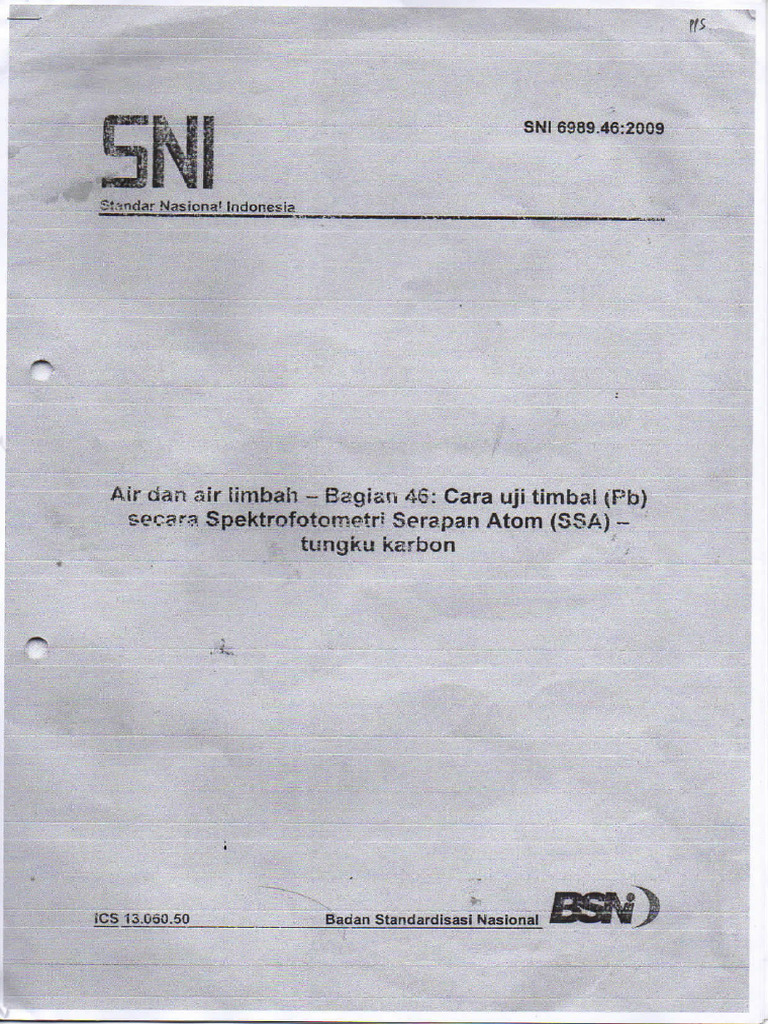 SNI 6989.46-2009 PB GFA | PDF