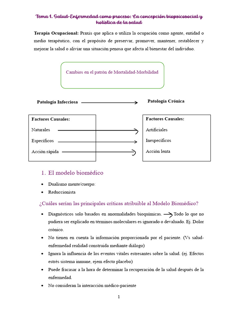 Tema1. La Concepción Biopsicosocial y Holística de La Salud | PDF ...