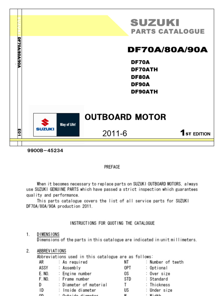 DF70A/80A/90A: Outboard Motor | PDF | Motor Vehicle | Vehicles