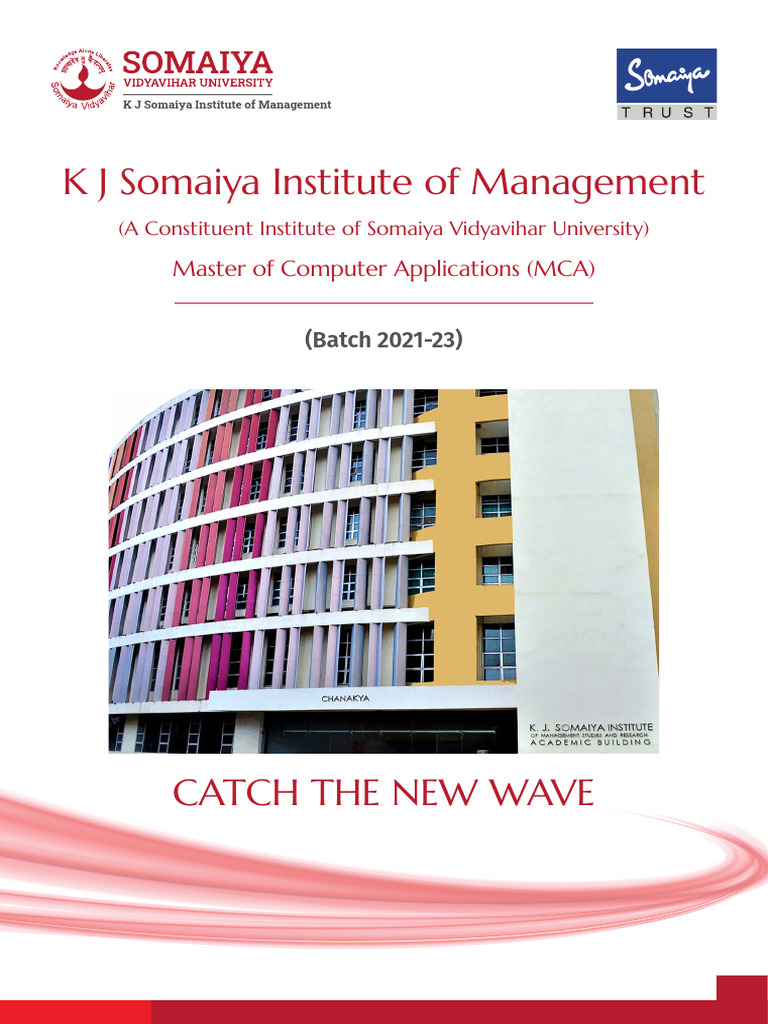 MCA Brochure Batch 2021-23 | PDF | Computer Programming | Analytics