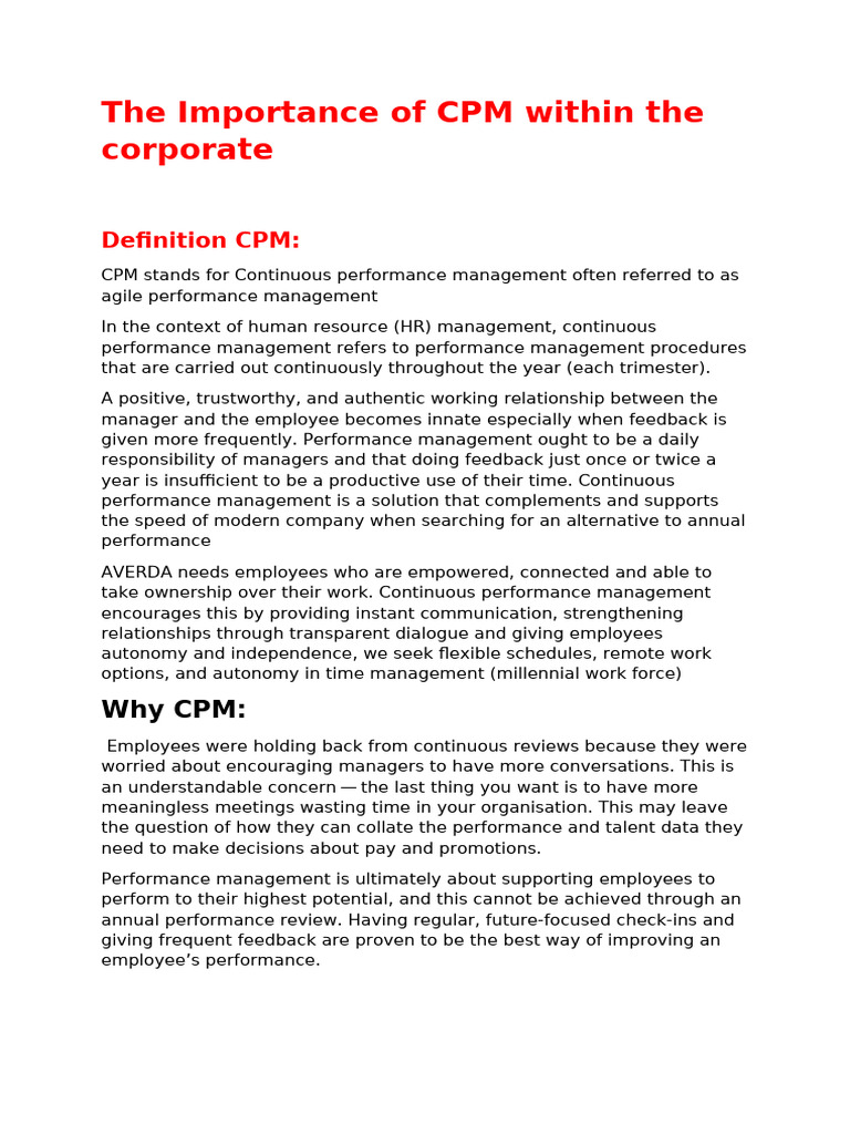 CPM and OKRs | PDF | Goal | Leadership