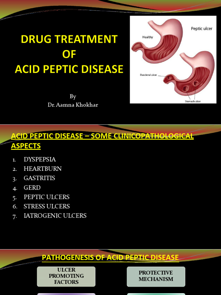 Drugs for Peptic Ulcer Treatment | PDF | Gastroesophageal Reflux ...