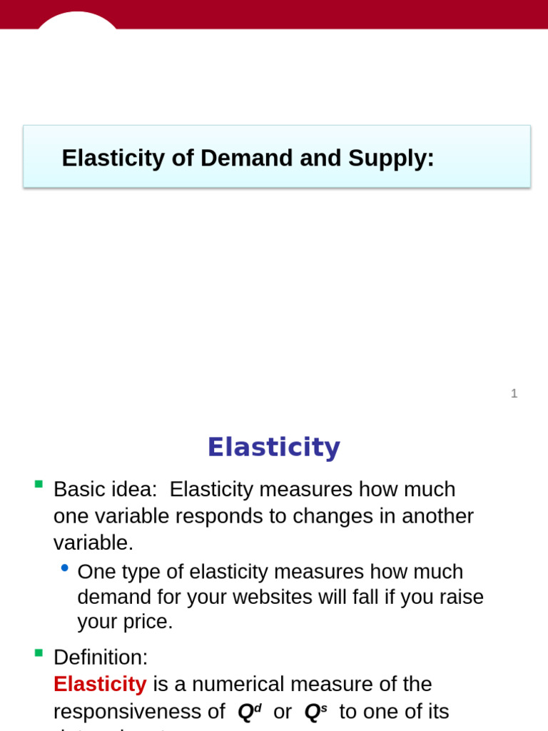 Elasticity of Demand and Supply - PPT - Lecture Note2 | PDF ...