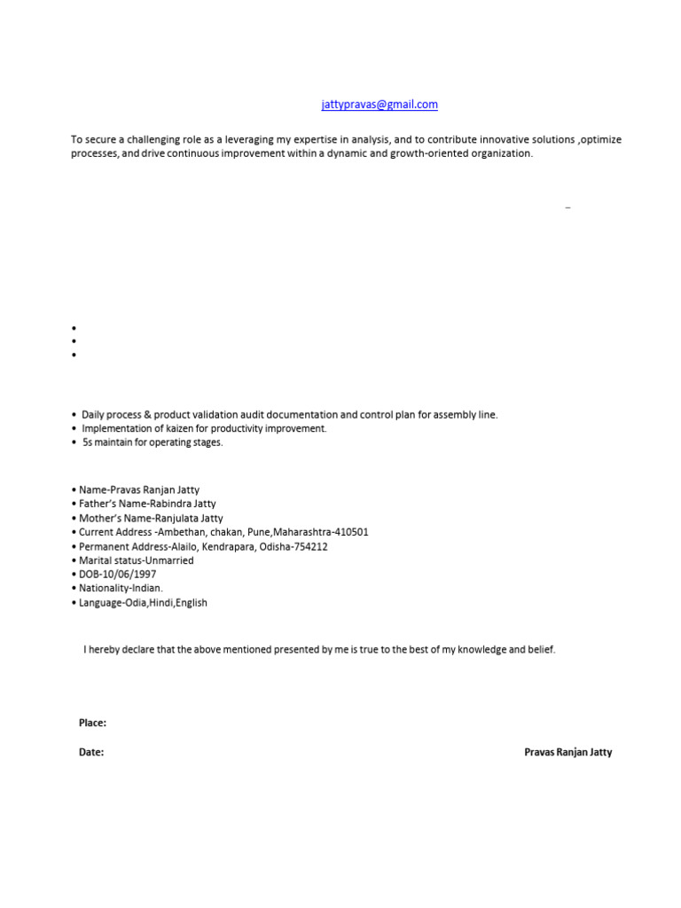 CV Pravas | PDF