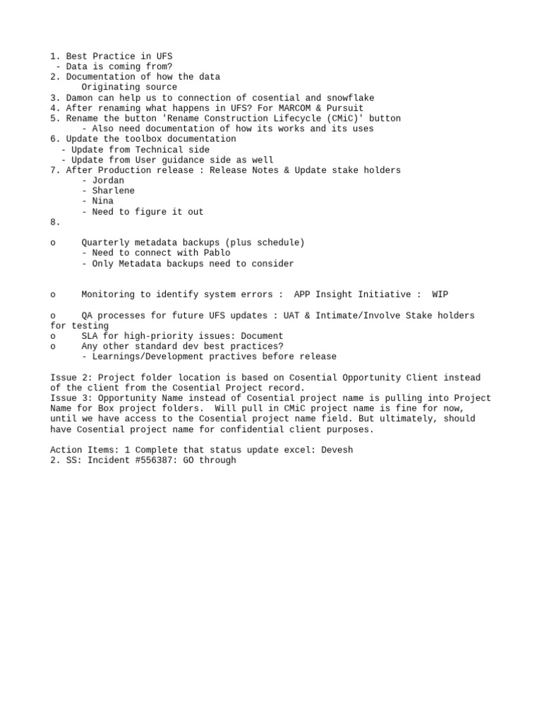 Best Practice in UFS | PDF