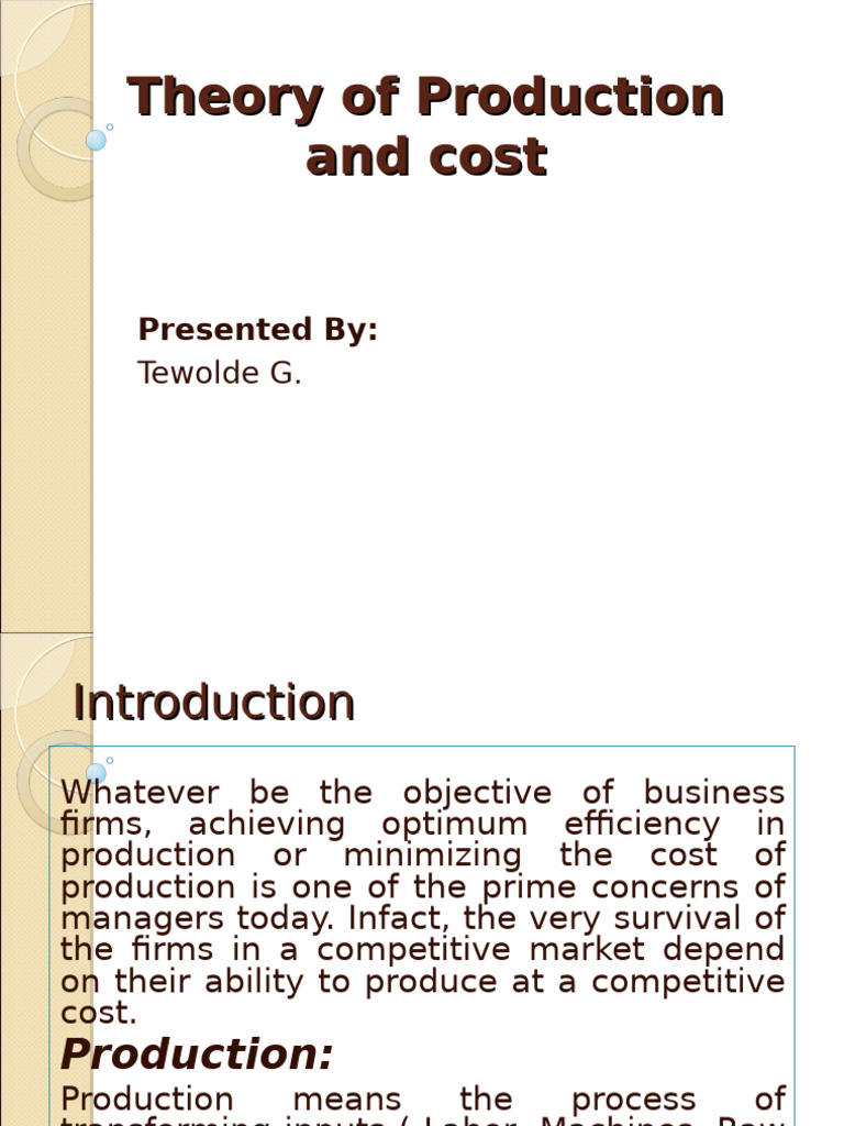Theoryofproduction 110225002954 Phpapp01 | PDF | Supply (Economics ...