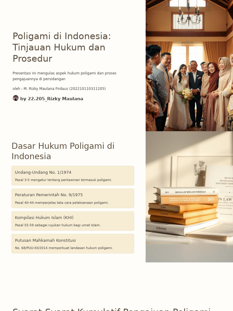 Poligami Di Indonesia Tinjauan Hukum Dan Prosedur | PDF