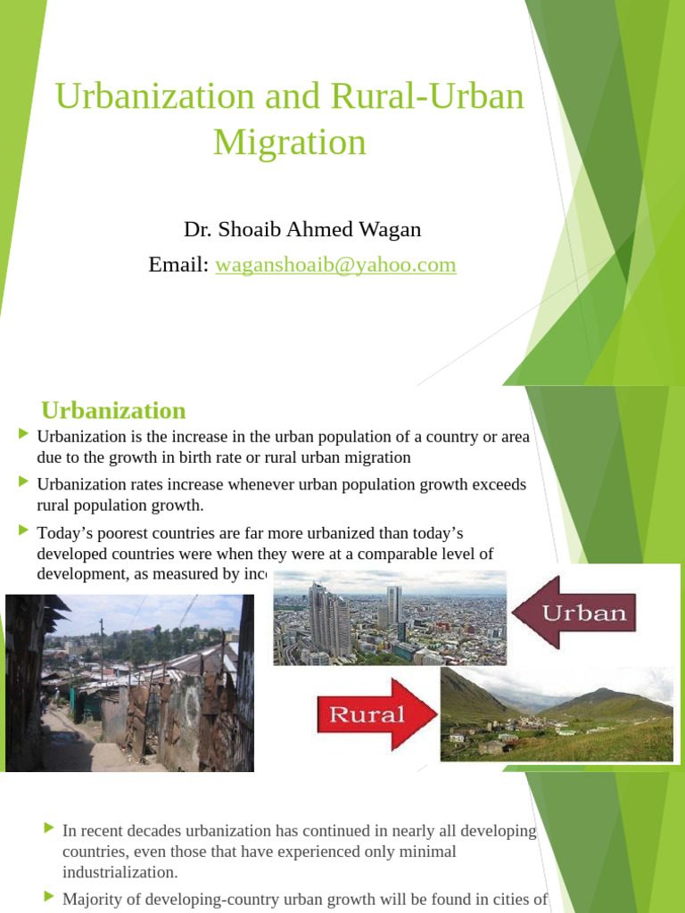 Shoaib 1176 3641 1 Urbanization and Rural-Urban Migration | PDF | Human ...