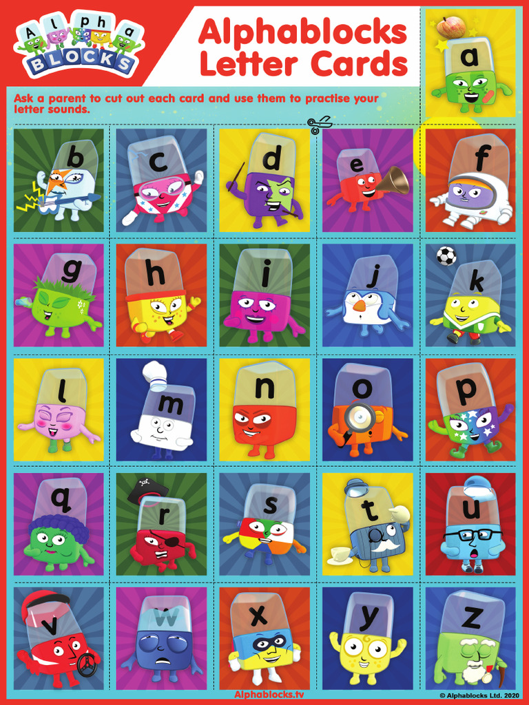 Chart-Alphablocks Letter Cards Colored | PDF