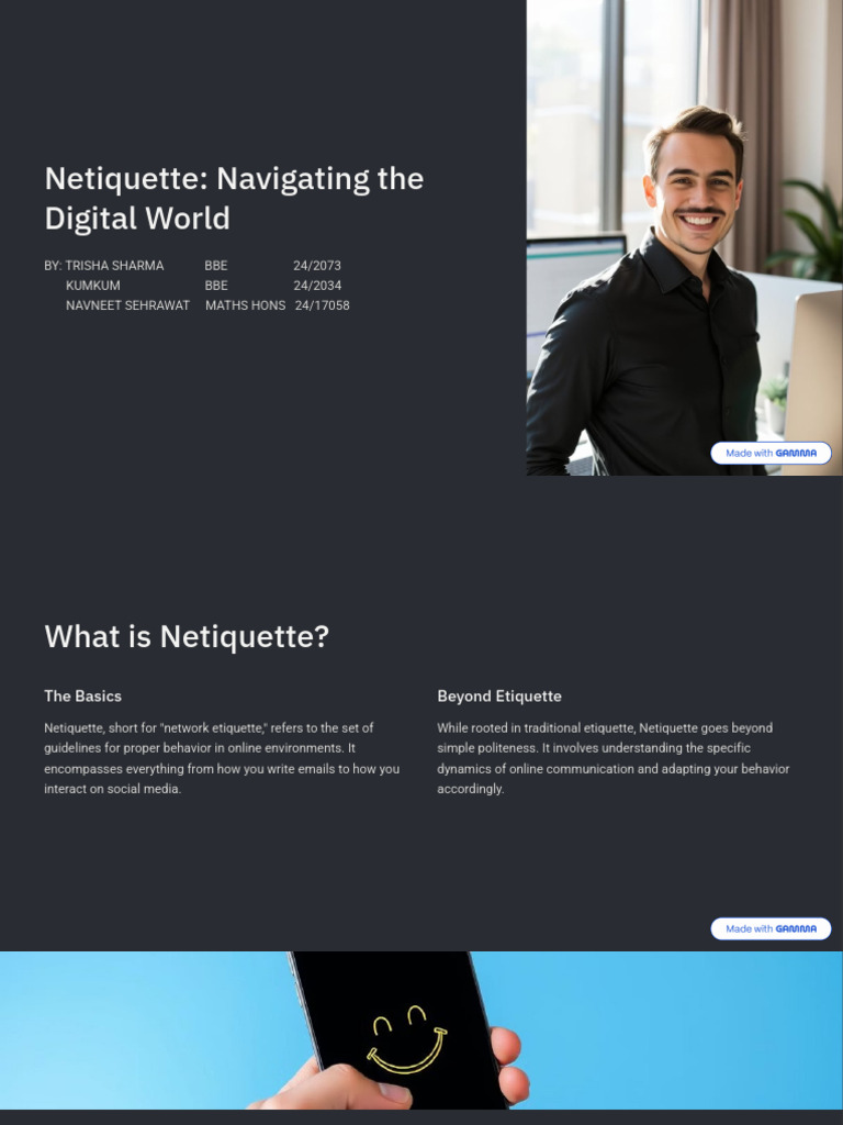 Netiquette Navigating The Digital World | PDF | Internet Forum | Human ...