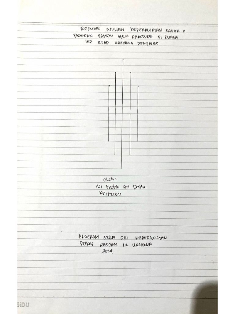 Resume Open Fraktur Ari Desita | PDF