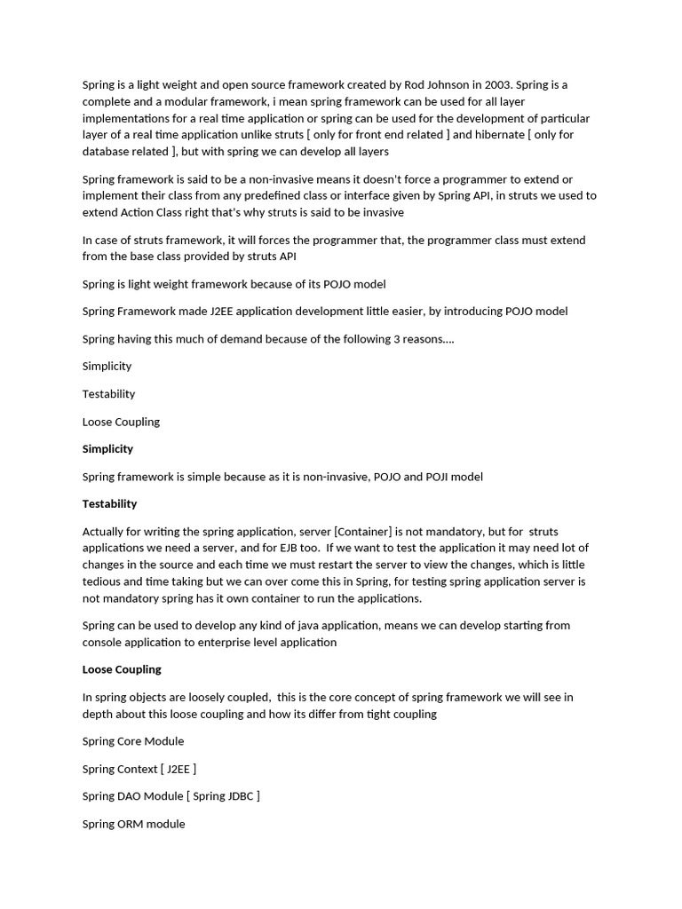 Spring Framework by Madhu Vundavalli | PDF | Spring Framework | Java Platform