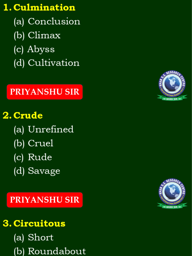 C LETTER SYNONYMS KGKTSXD PRACTICE 50 PRACTICEpdf (640x360) BeastX | PDF