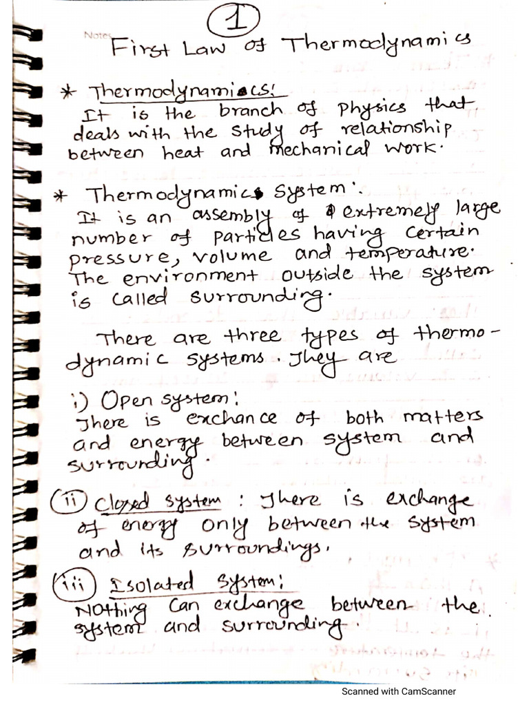 First Law of Thermodynamics | PDF