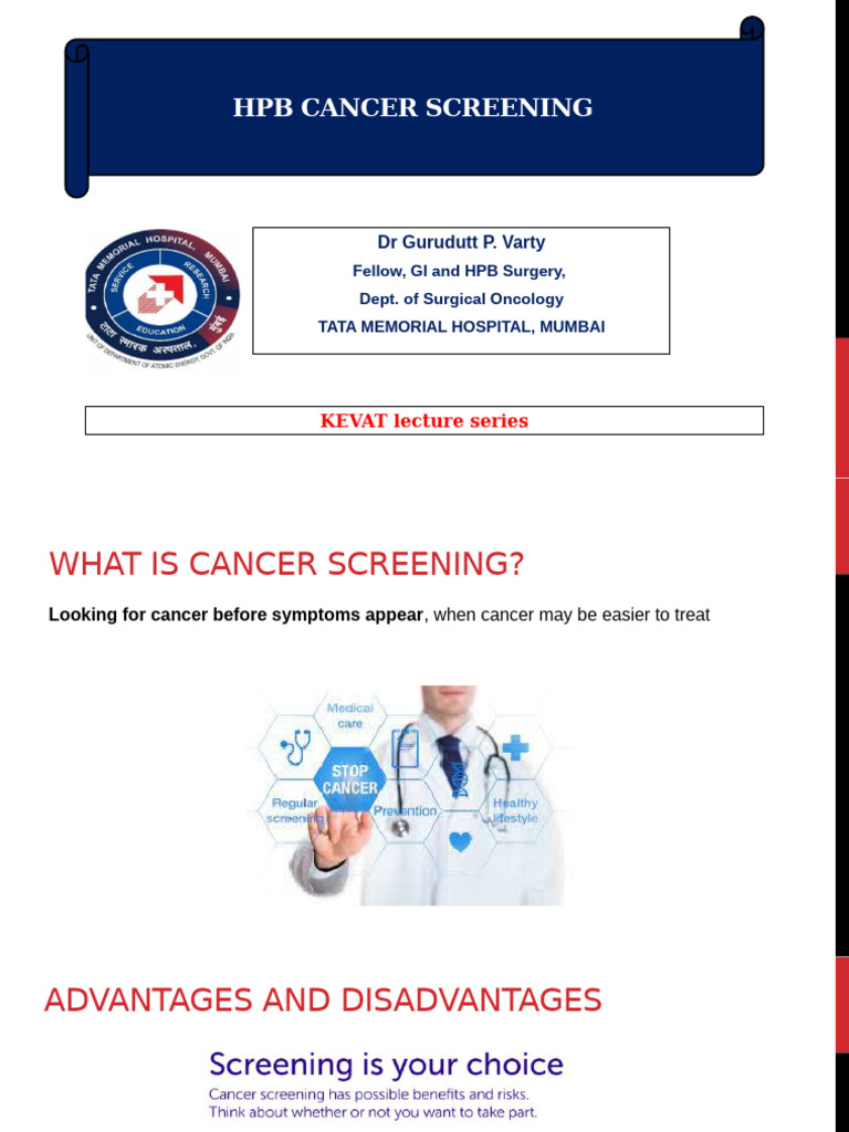 Dr. Gurudutt Verty - HPB Cancer Screening | PDF | Cirrhosis | Hepatitis B