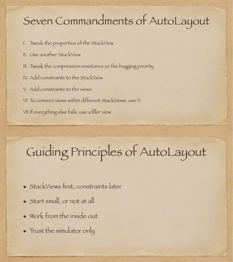 AutoLayout: Seven Essential Commandments | PDF