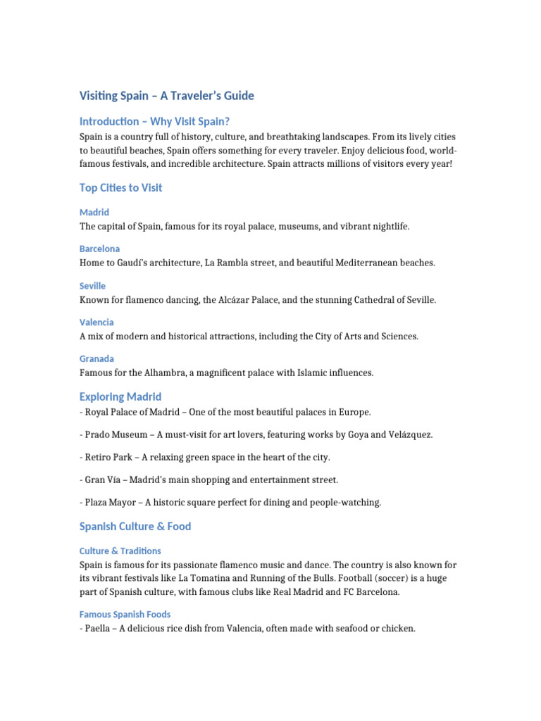 Ultimate Spain Travel Guide 2023 | PDF | Spain | Madrid