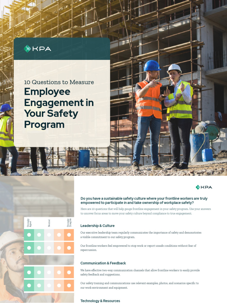 Measuring Frontline Safety Engagement | PDF | Occupational Safety And ...