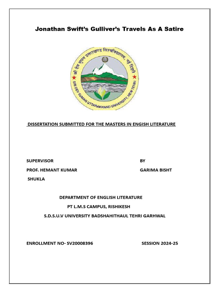 Jonathan Swift Dissertation Meenakshi Rawat | PDF | Gulliver's Travels ...