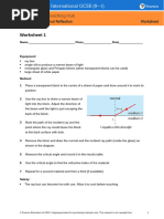 Notes - RP 09 Light - AQA Physics GCSE | PDF | Reflection (Physics) | Light