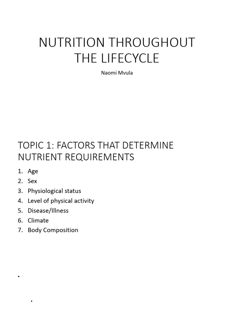 Nutrition Throughout The Lifecycle February 2022 | PDF | Pregnancy ...