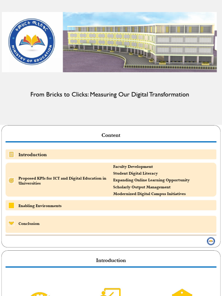 Presentation For Digital ICT - 1 | PDF | Educational Technology | Performance Indicator