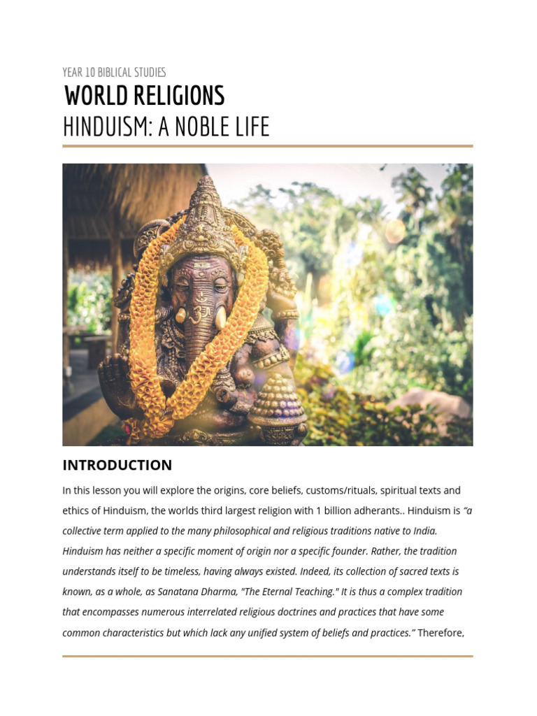 World Religions- Hinduism (1) | PDF | Vishnu | Brahman