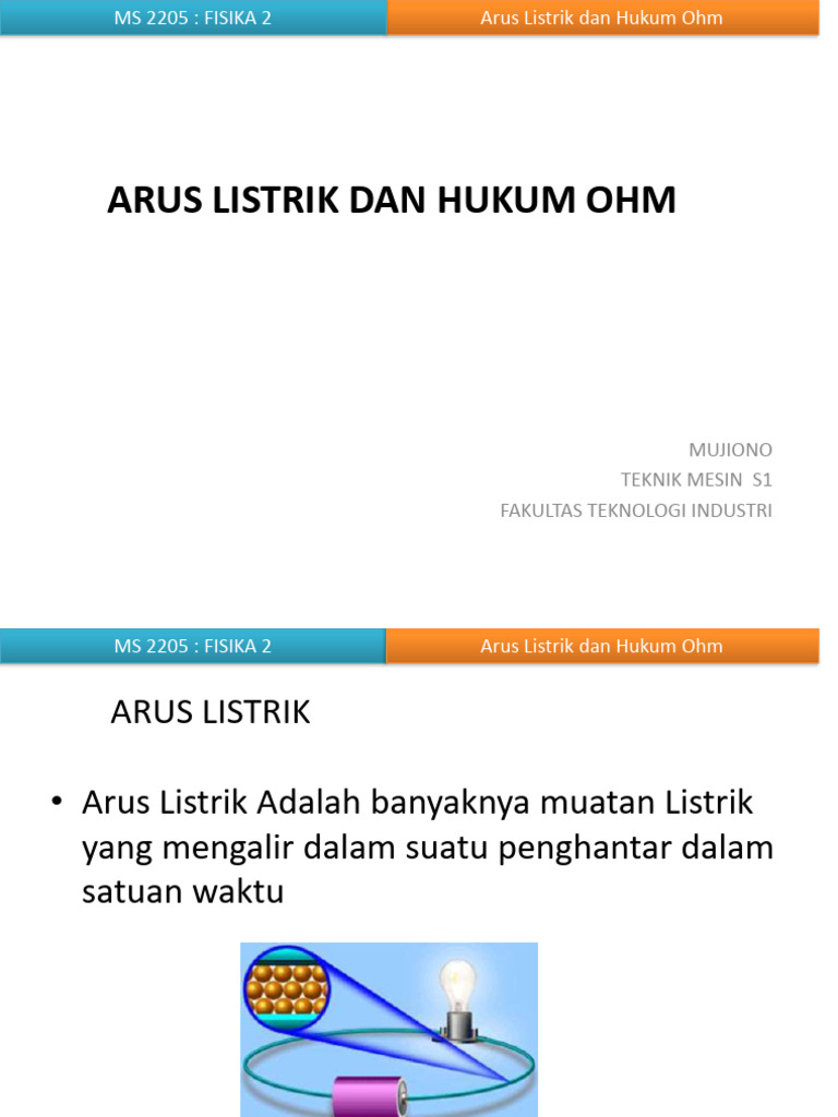 Gambar Hukum Ohm dan Arus Listrik | PDF
