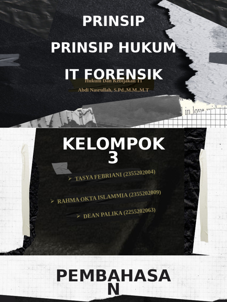 Prinsip Prinsip Hukum It Forensik | PDF