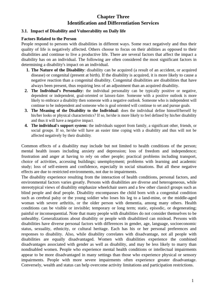 Chap. 3 (Handout) inclusiveness | PDF | Optimism | Self Efficacy