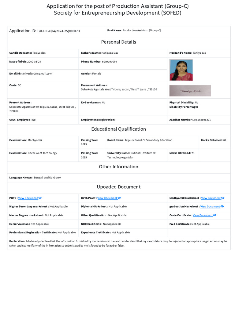 User - New Application-Print | PDF | Academic Certificate | Vocational ...
