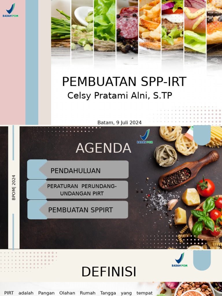Panduan Pembuatan SPP-IRT 2024 | PDF