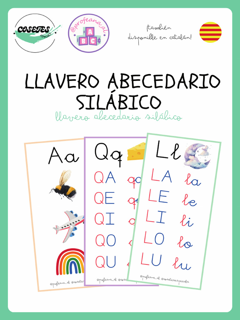 Llavero Abecedario Silábico De Profeana Al Y Cos Pdf