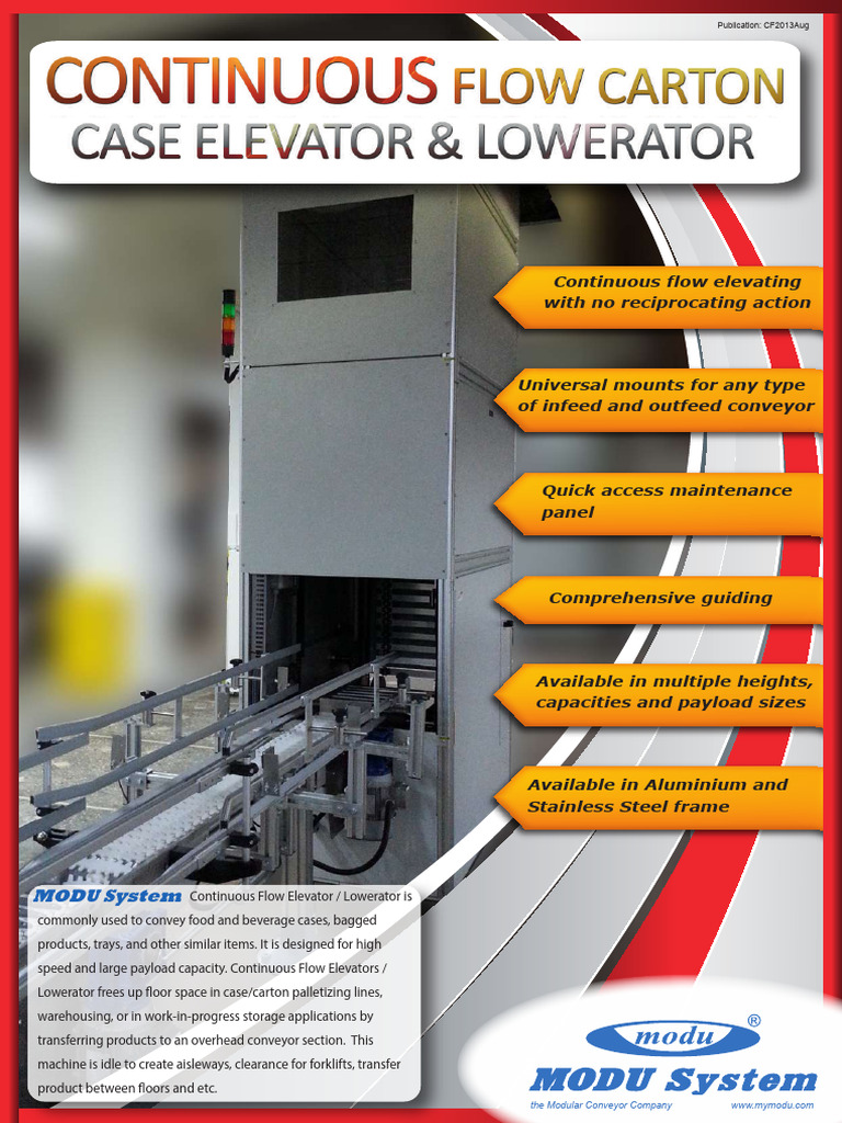 Continuous Flow Elevator/Lowerator Overview | PDF | Manufactured Goods