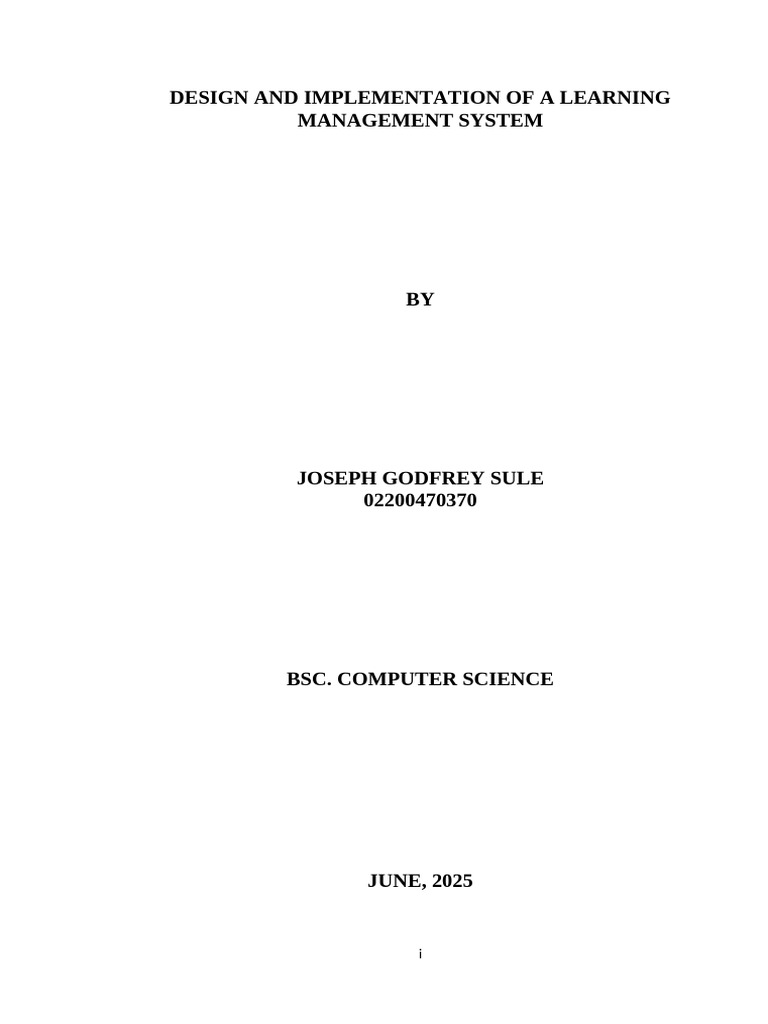 Design and Implementation of LMS | PDF | Usability | System